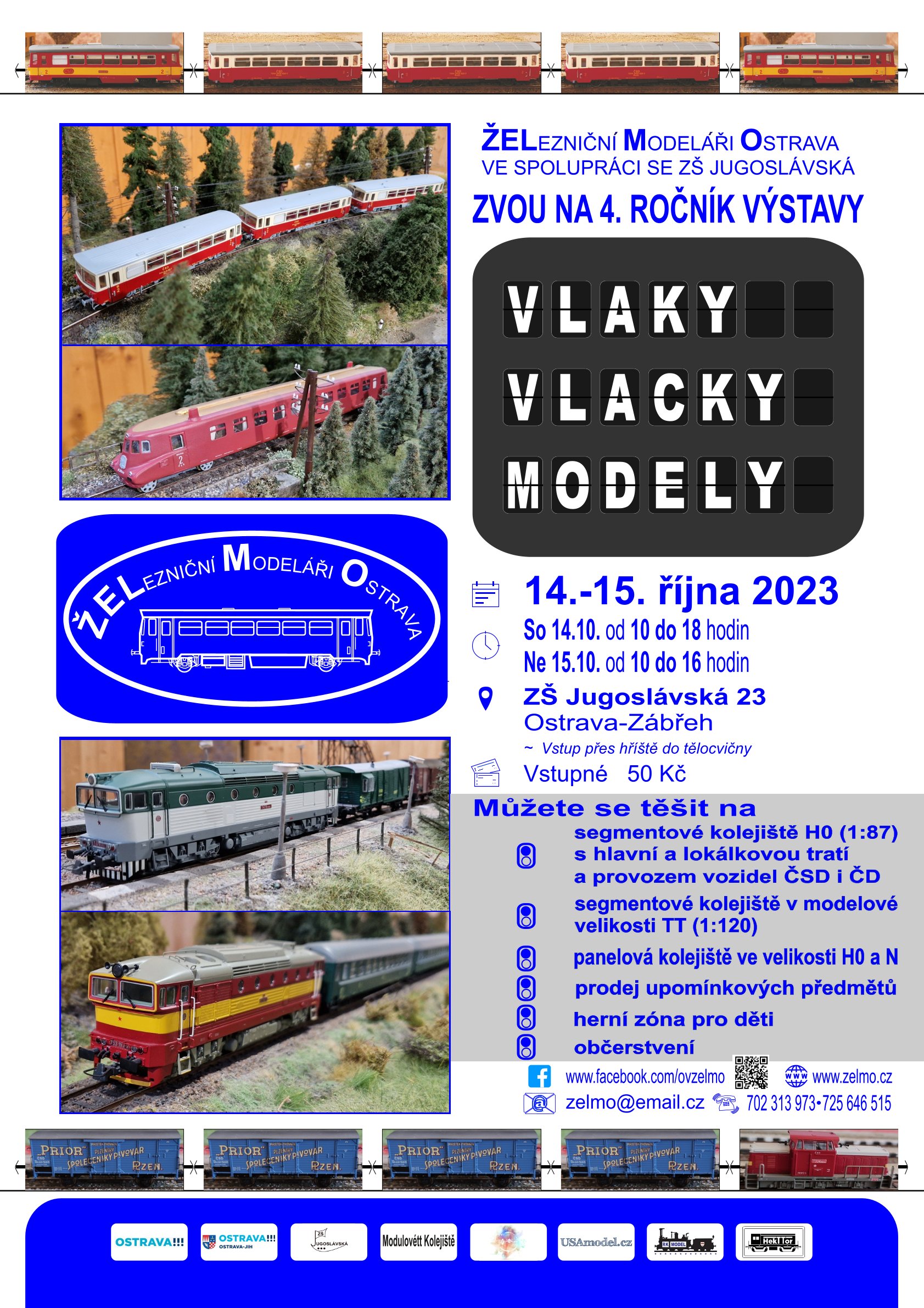 Výstava Vlaky Vláčky Modely 2023 - ŽELezniční Modeláři Ostrava